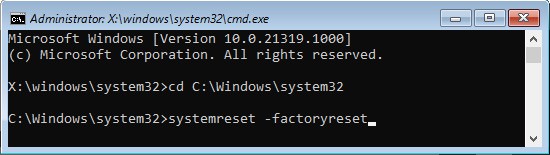 How To Factory Reset Windows From Command Prompt How To Factory Reset Windows From Command Prompt