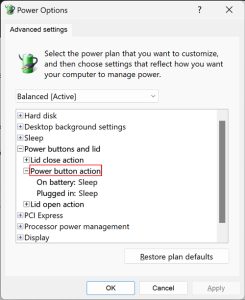 How To Change Windows 11 Power Button Settings
