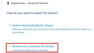 How To Install The Monitor Driver Manually