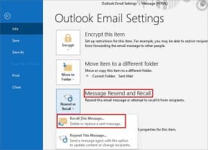 How To Recall Or Reedit Email On Outlook