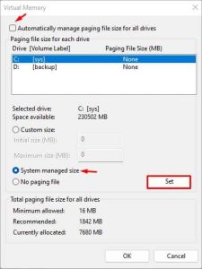 How To Fix “Windows Created A Temporary Paging File”