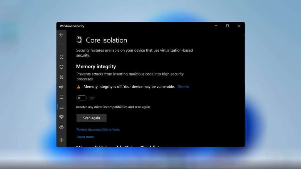 4 Ways To Fix Memory Integrity Is Off On Windows 11 4 Ways To Fix Memory Integrity Is Off On Windows 11