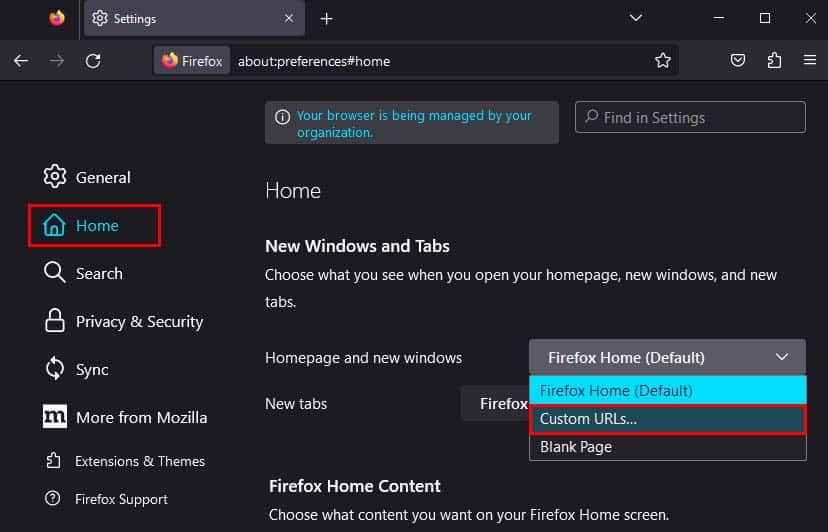 How To Set Homepage On Firefox