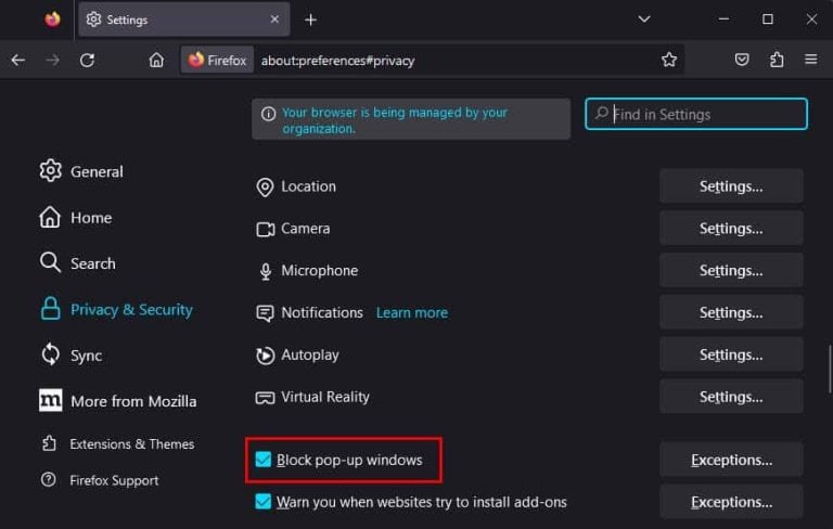 How To Enable Or Disable Pop Ups On Firefox How To Enable Or Disable Pop Ups On Firefox
