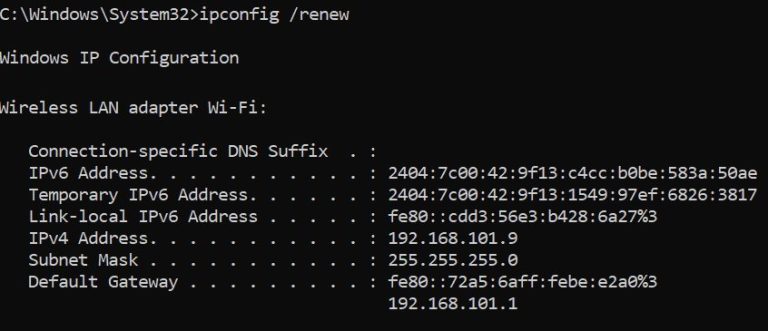 How To Release And Renew An IP Address