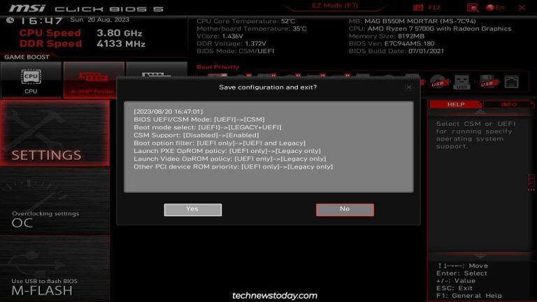 How To Enable Or Disable CSM On MSI Motherboard