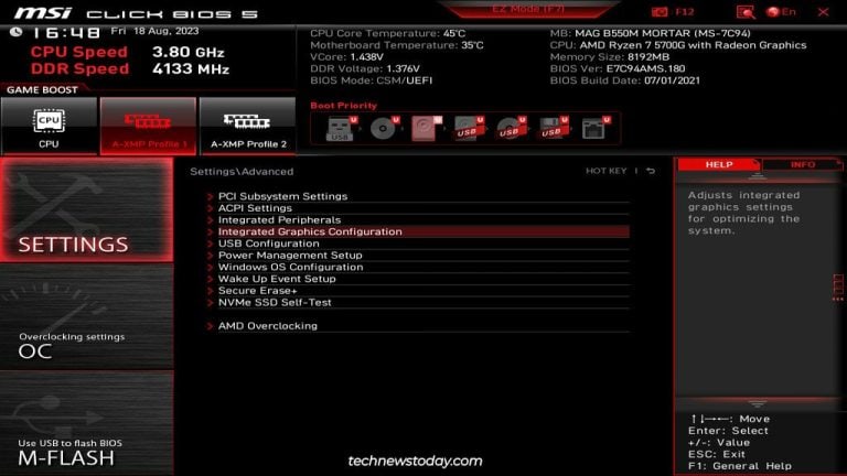How To Enable Or Disable MSI Integrated Graphics