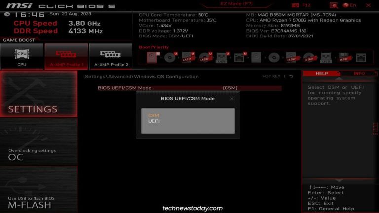 How To Enable Or Disable CSM On MSI Motherboard