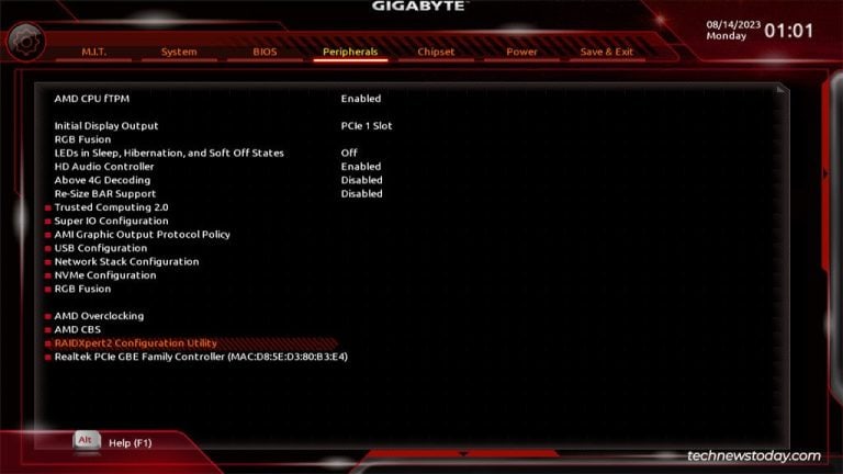 How To Configure RAID On Gigabyte Motherboard