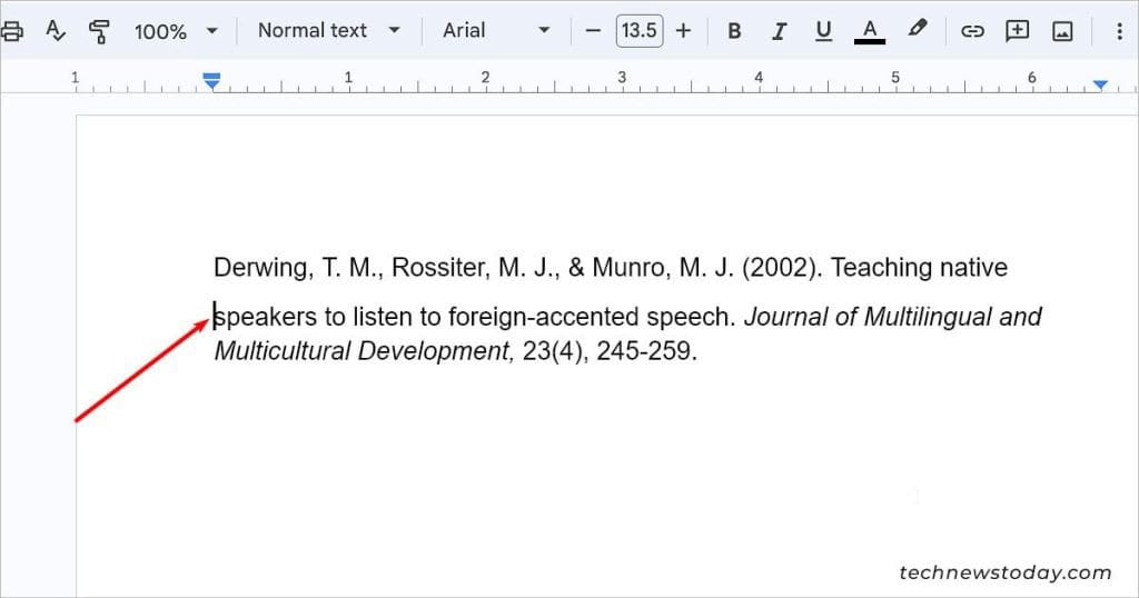 How To Indent Second Line In Google Docs For Citations