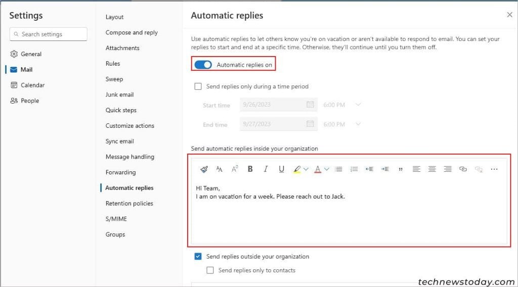 How To Set Out Of Office In Teams