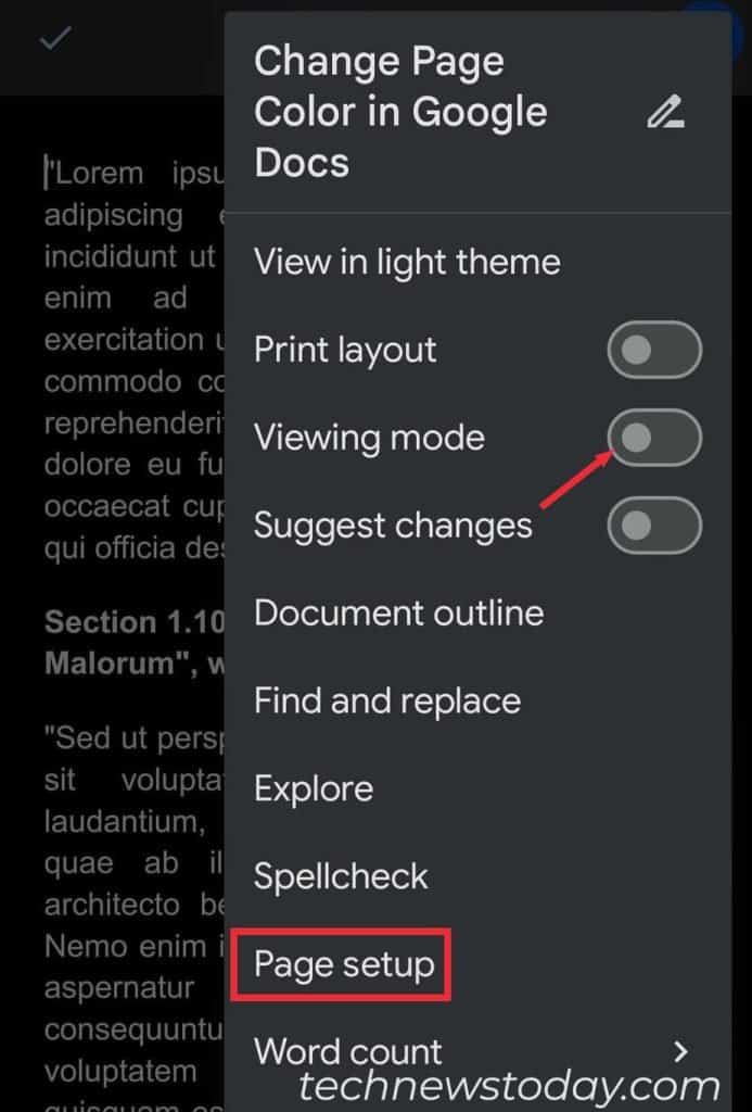 How To Change Page Color In Google Docs