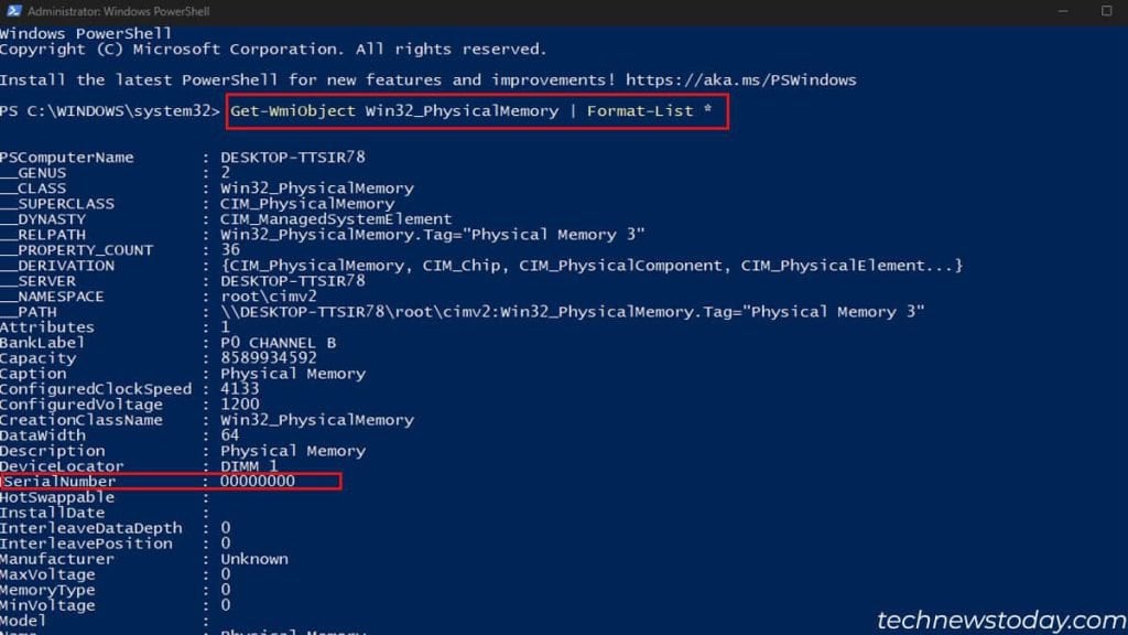 How To Check RAM Serial Number