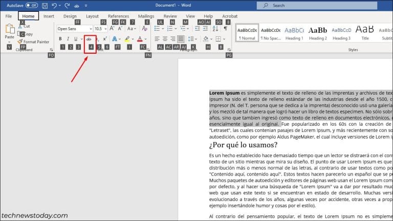 How To Use Strikethrough Shortcut In Word