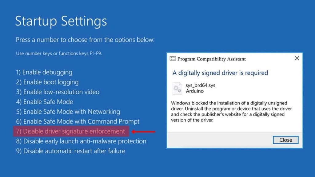 How To Disable Driver Signature Enforcement?